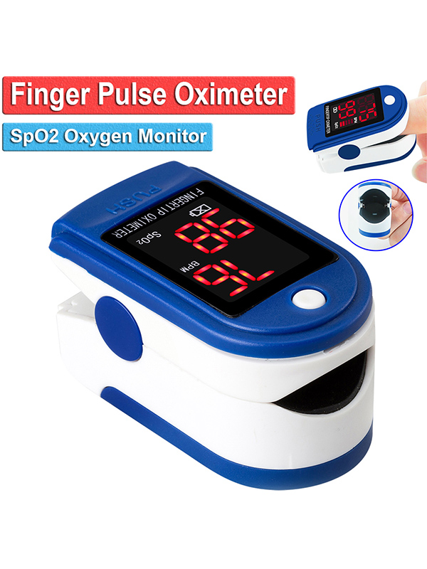 Finger Pulse Oximeter Blood Oxygen Monitor SpO2 Oxygen Saturation ...