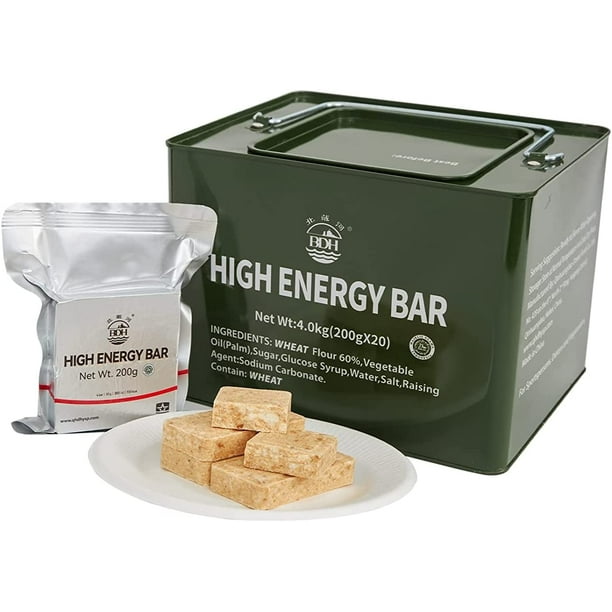 BDH 900 High Energy Bar 18400 Calories/200gx20 bags MRE Emergency Food ...