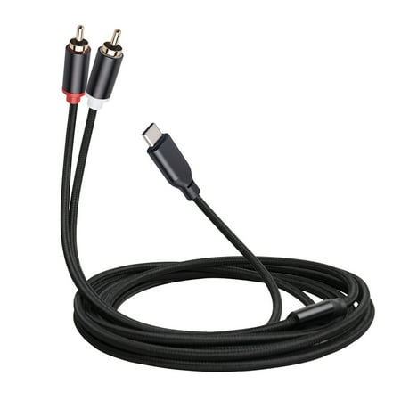 Peggybuy Adapter Cable for Home Theater 1 to 2 Y Splitter Type-C RCA ...