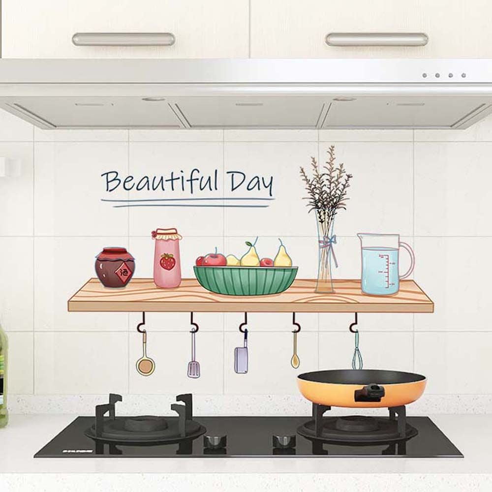 Creative Countertop Kitchen Cabinet Self Adhesive Wall Sticker Wall ...