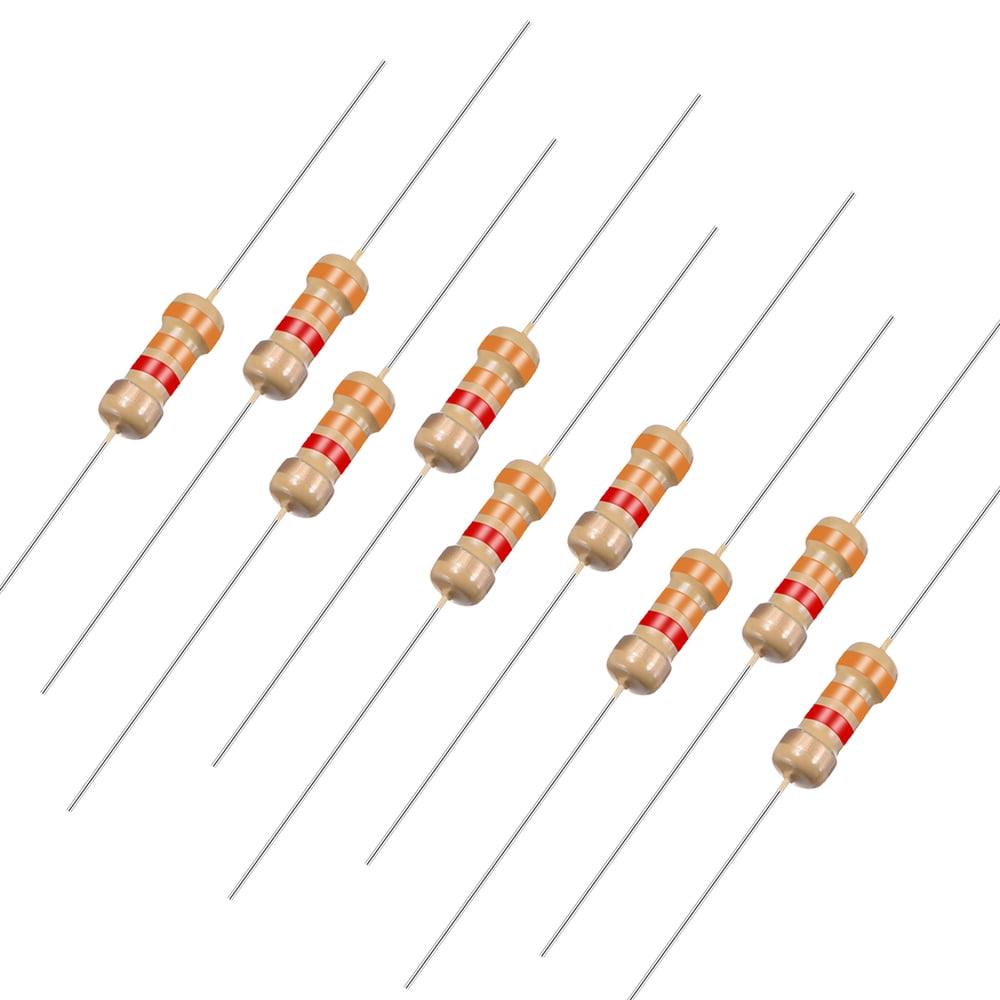 400pcs Axial Carbon Film Resistors 3.3k Ohm 0.25W 5%Tolerances 4 Color ...