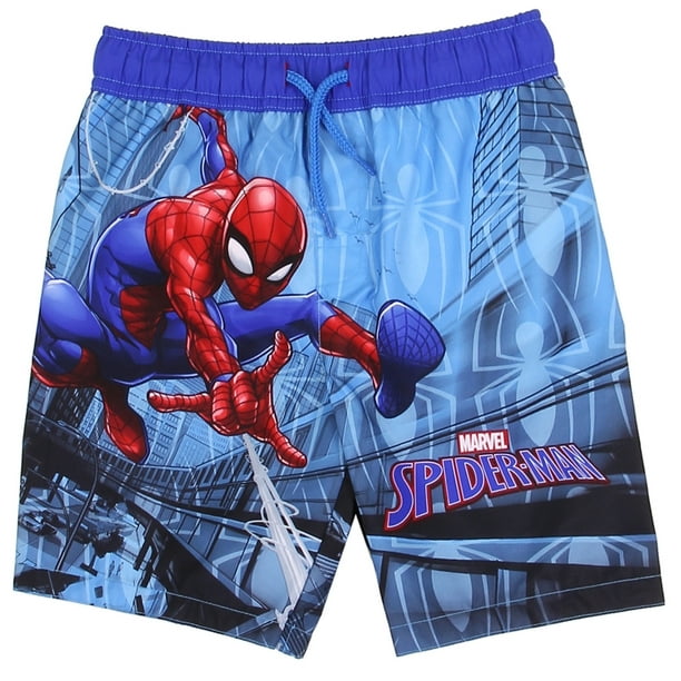 Spider-Man - Spider-Man Swinging through the City Swim Trunks-Toddler ...