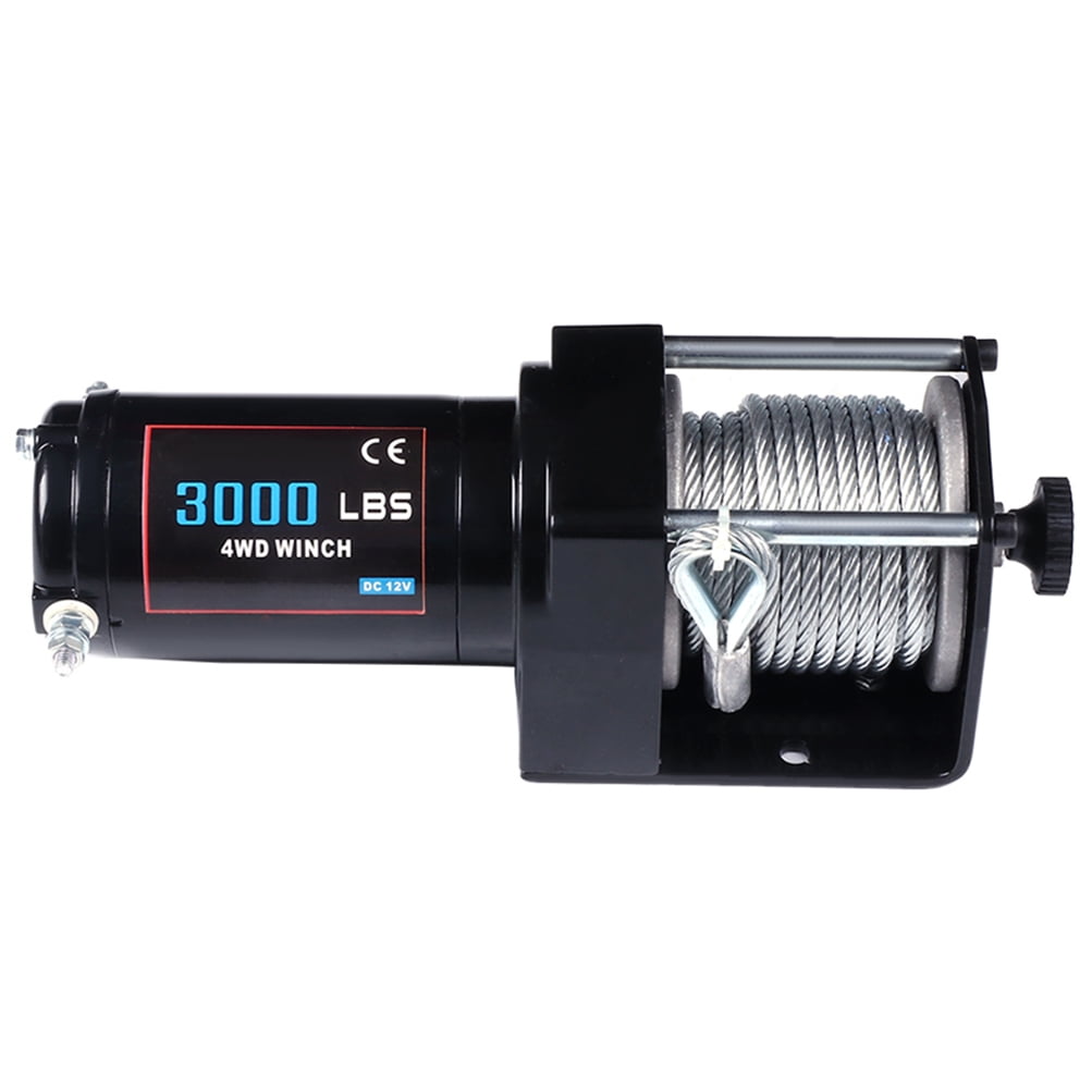Electric Winch 12V 3000 lbs Recovery Winch Trailer Boat Truck SUV ATV ...