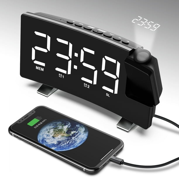 Fm Radio Clock Led Digital Clock Smart Projection Alarm Clock Watch ...
