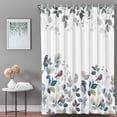 Bathroom Shower Curtain Bird Pastoral Gradient Leaves Waterproof Shower ...