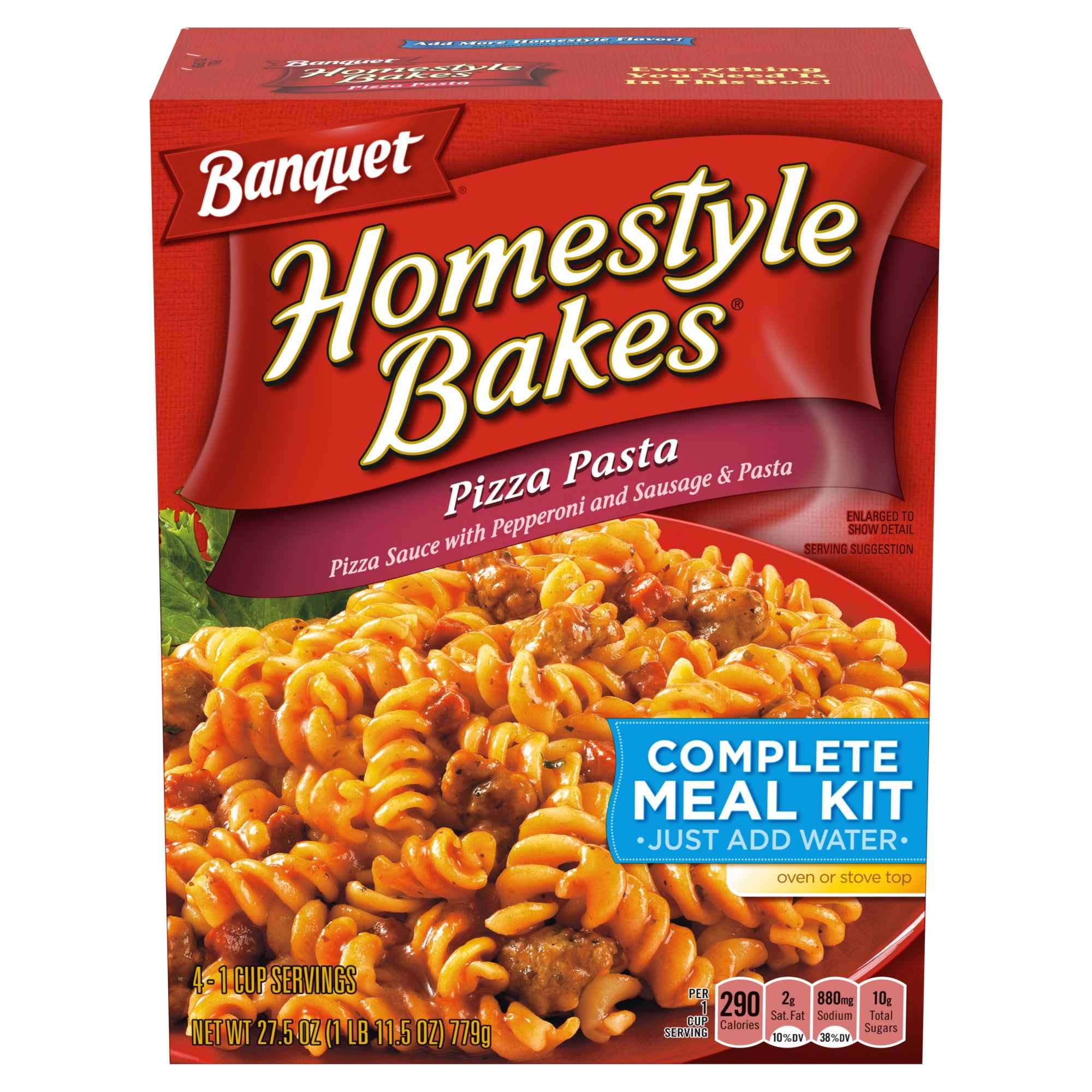 Banquet Homestyle Bakes Pizza Pasta, Meal Kit, 27.5 oz - Walmart.com