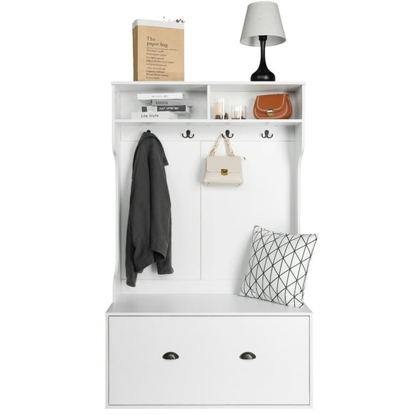 Hall Trees White Entryway Furniture
