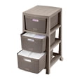 Inval America 3-Drawer Resin Storage Cabinet with Front Legs in Mocha ...