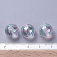 500g Eco-Friendly Transparent Acrylic Beads Round AB Color Clear AB ...