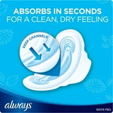 Always Maxi Size 2 Long Super Pads with Wings, Overnight Protection (90 ...
