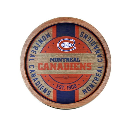 Forever Collectibles Montreal Canadiens NHL Wooden Barrel Wall Sign ...