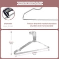 100 Pack Metal Wire Hangers with Non Slip Notch - 16 Inch Slim Space ...