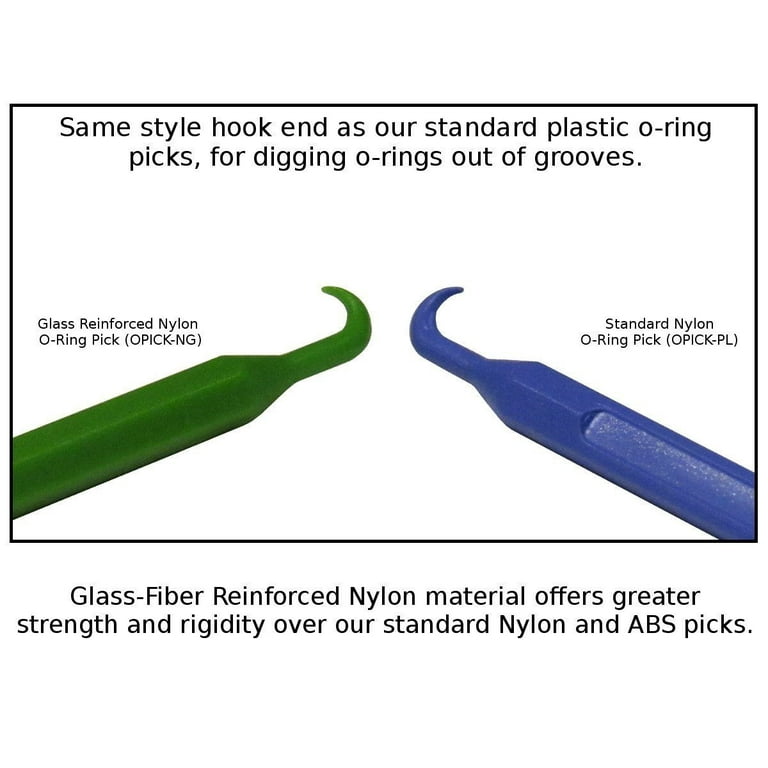 10 Pack Premium O-Ring Pick Tool Glass Fiber Reinforced Nylon No Scratch [P/N: OPICK-NG]