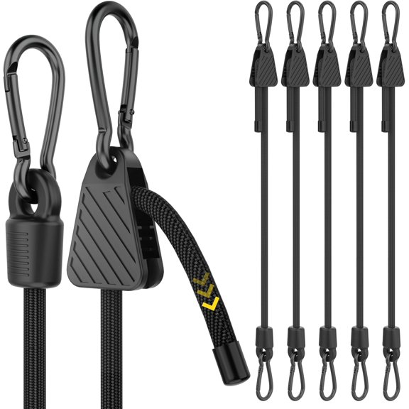 Wire Bungee Cord Hooks – Shock Cord – 10 Pack - Black - For Boating ...
