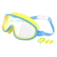 2Pcs Kids Swim Goggles Wide View Water with Earplugs & Nose Clip for ...