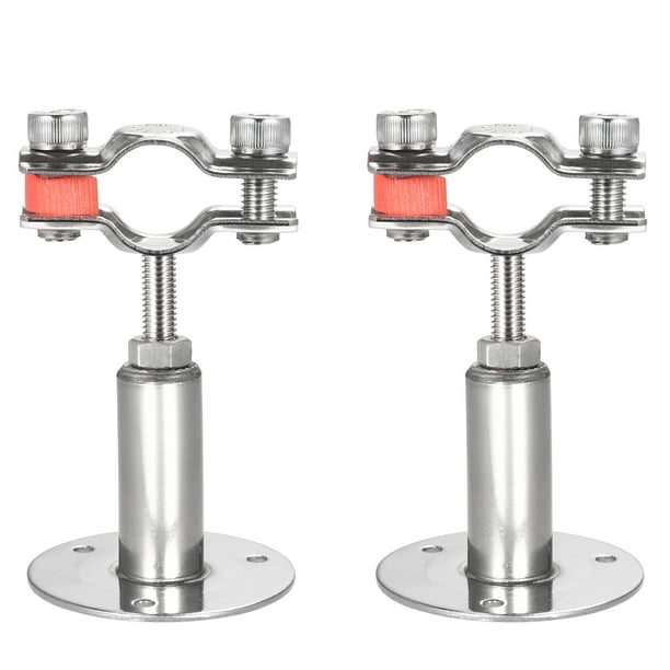 Uxcell 304 Stainless Steel Wall Mount Ceiling Mount Pipe Support for 15 ...