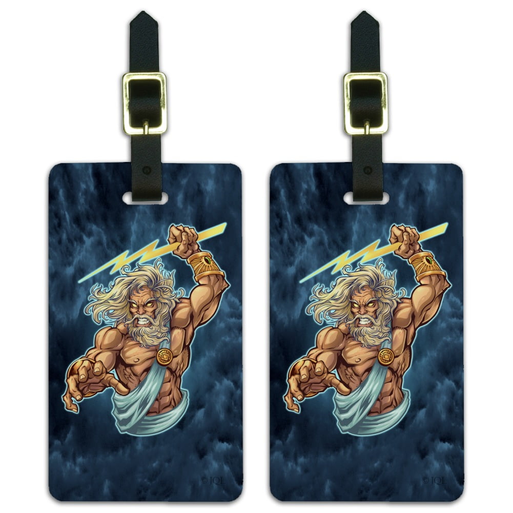 Zeus Greek God Mythology Lightning Luggage ID Tags Suitcase Carry-On ...