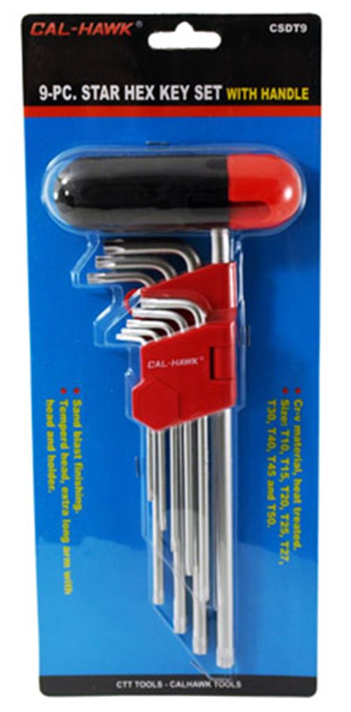 "Cal Hawk Tools 9-pc. Torx Set with T-Handle" - Walmart.com