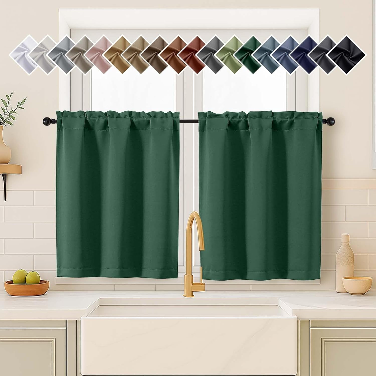 Click here for Siabc-Kitchen Curtains For Small Window Treatment... prices