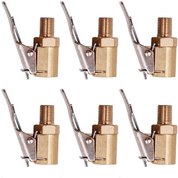 Tire Air Chucks, 6 Piece Car Air Pump Thread Nozzle, Brass Inflator Tip ...