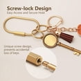 Gold Carabiner Keychain,Brass Locking Carabiner Key Rings,Purse Bag ...