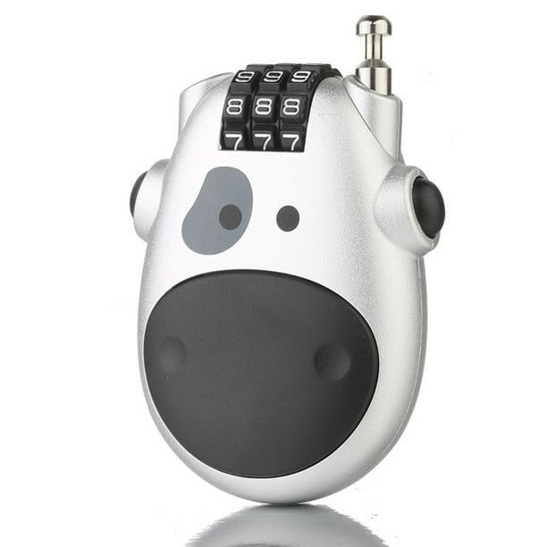 Candado de Cable, candado para bicicleta de vaca de dibujos animados, candado para casco ...