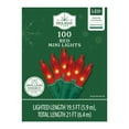 Indoor/Outdoor 100-Count LED Mini Christmas String Lights, Red, 19.5 ...