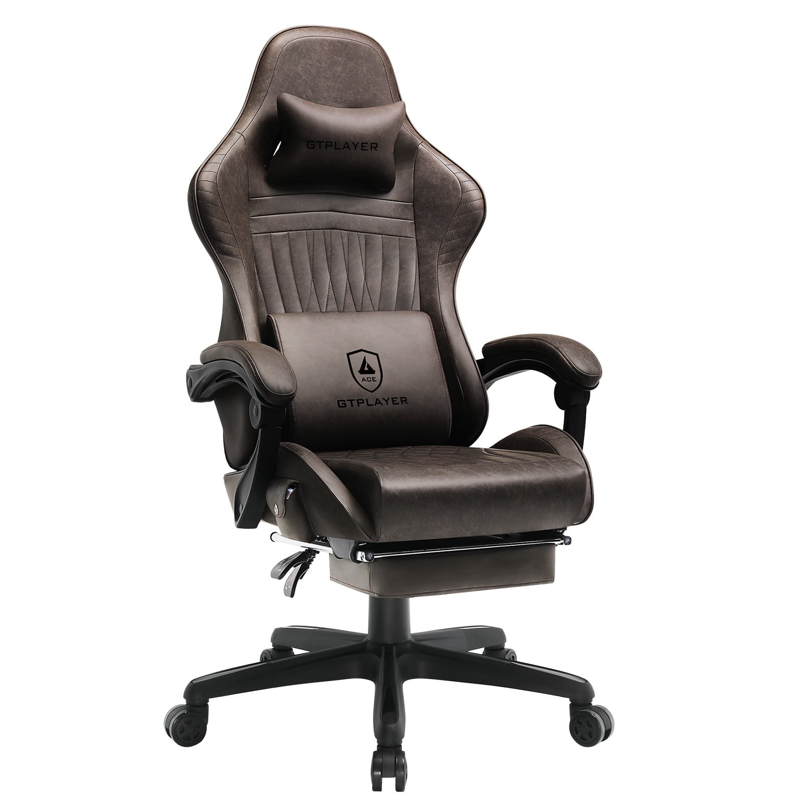 GTPLAYER PRO Gaming Chair with Footrest, Dual Bluetooth 5.1 Speakers ...