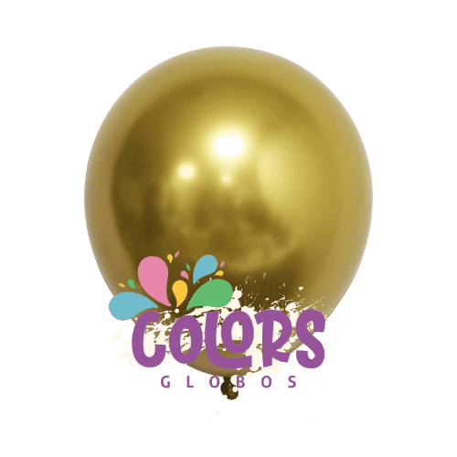 Globos 12 pulgadas DORADO CROMO COLORS GLOBOS Bolsa con 50 piezas ...