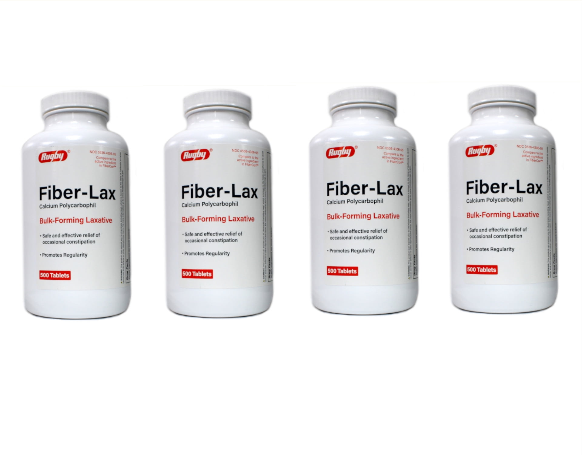 4 pack RUGBY FIBER-LAX POLYCARBO 500MG TAB CALCIUM POLYCARBOPHIL-625MG ...