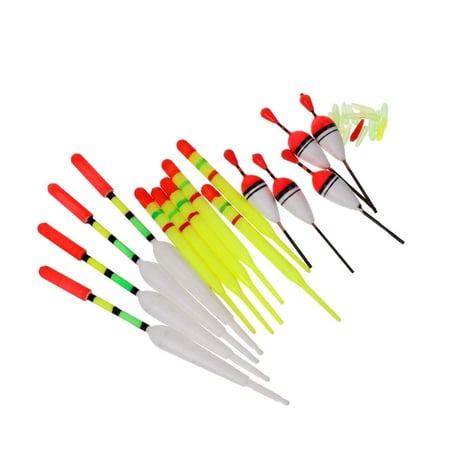 Transemion Premium Assortment of 15 Plastic Fishing Floats Slip Tube ...