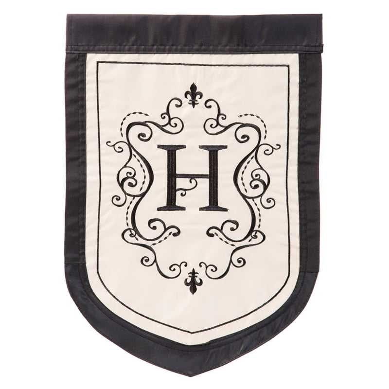 Evergreen Flag, Flag,Applique,Gar,Monogram "H", 18'' x 0.16'' inches ...