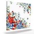 American Flag Stripe Star Canvas Artwork Painting Art, Summer Green ...