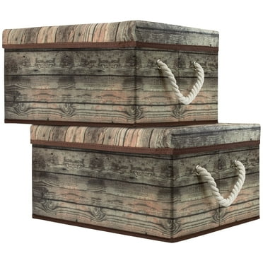 Stackable Wooden Cargo Crate Style Storage Chest - Walmart.com