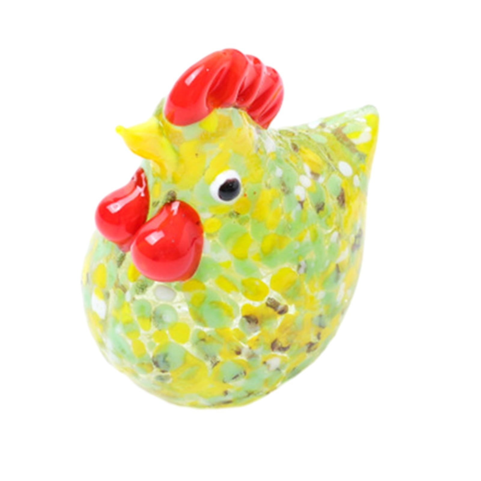 FaLX Colourful Glass Rooster Figurine - Stable Base - Turkey Animal ...