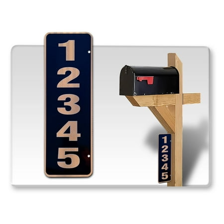 Curb-N-Sign Reflective 911 Address Sign, Solid Aluminum, 6" x 18 ...