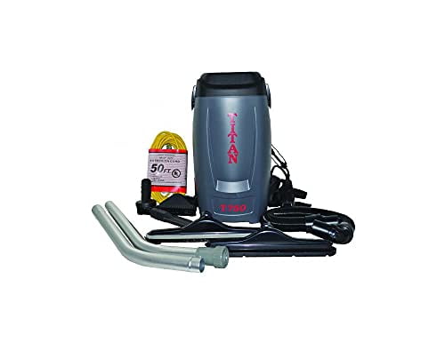 Titan Commercial T750 Backpack Vacuum Cleaner with 50' Cord - 6 Qt ...