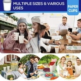 8 oz Paper Cups Disposable Coffee Cups Party Cups For Hot Cold Drinks ...