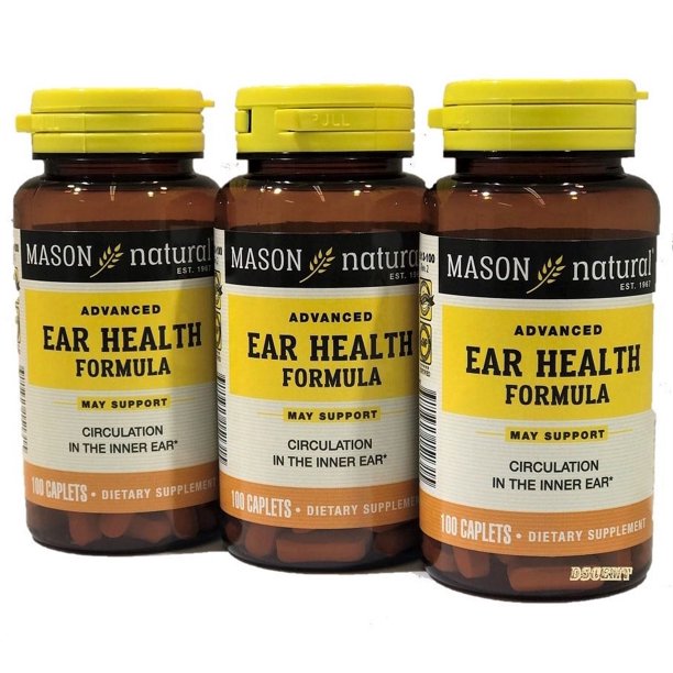 3 Bottles of Mason Naturals Ear Health Formula Advance Formula 100 ...