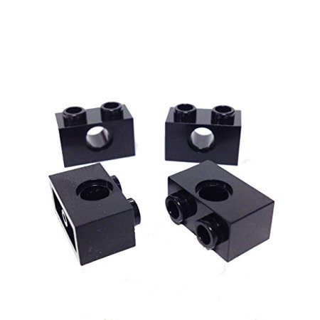Lego Parts: Technic, Brick 1 x 2 with 1-Hole (Pack of 4 - Black ...