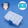 10pc Organizer Storage Plastic Boxes Rectangle White 11x7x3cm 1 ...