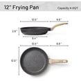 12 Inch Classic Granite Non Stick Black Frying Pan, PFOA-Free | Healthy ...