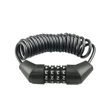 4 Digit Code Combination Lock Resettable Bike Password Lock Black ...