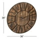DecMode 36" Brown Wood Wall Clock with Black Accents - Walmart.com