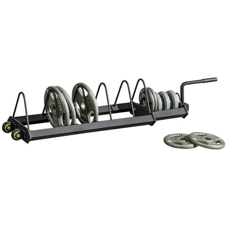 Soozier Horizontal Weight Rack, Weight Plate Rack Holder, Bumper Plate ...