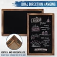 11" X 17" Torched Brown Solid Wood Frame Wall Chalkboard, Magnetic ...