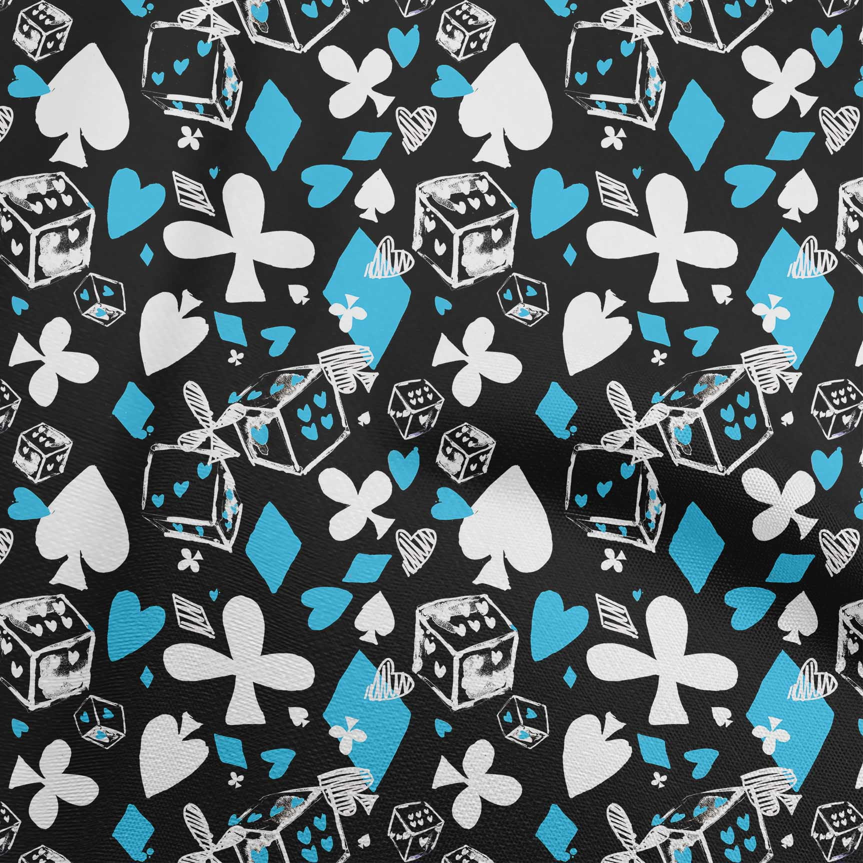 oneOone Silk Tabby Medium Blue Fabric Poker Card Craft Projects Decor ...