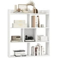 7 Cubes Bookshelf -Standing Wooden Bookcase 4 Tier Home Display Shelf ...