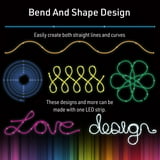 Xtreme Lit 6.5-Foot Neon Flex LED Strip Lights with Memory Wire, Multi ...