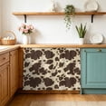 Brown Beige Small Cabinet Curtain 11''x13'', Modern Animal Texture ...